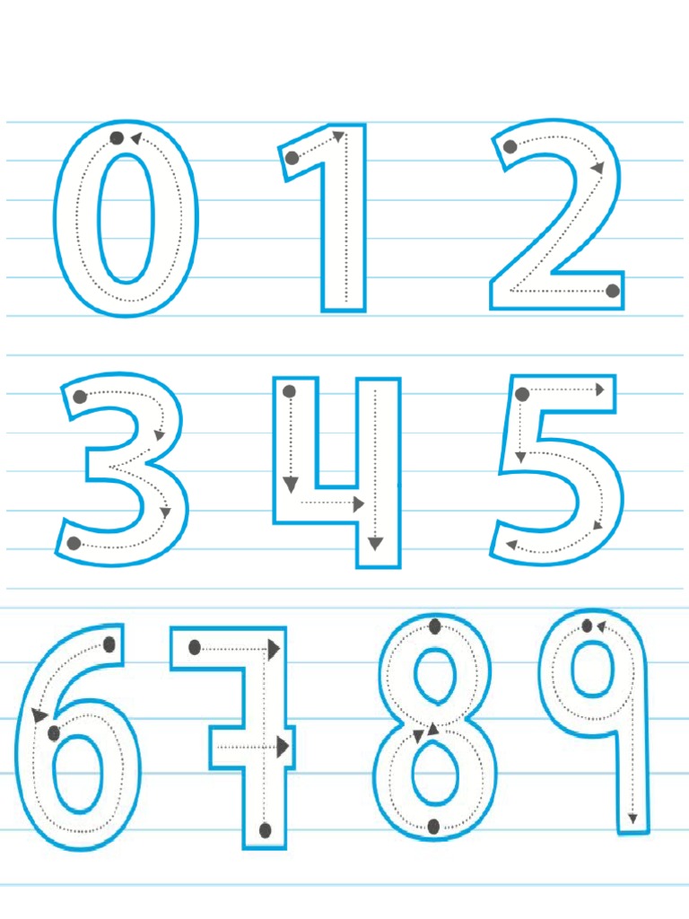 GRafomotricidad _ Números 1 al 10 | PDF