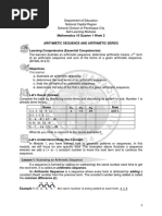 Grade10 Arithmetic Sequence Worksheet | PDF