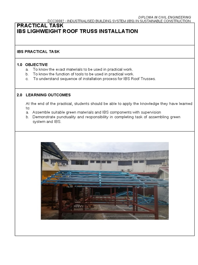 Practical Task - Topic 4 Ibs Component Installation | PDF | Truss ...