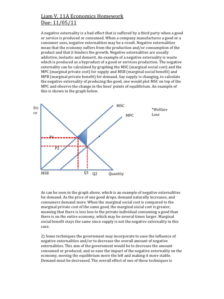 Negative Externality Questions | PDF