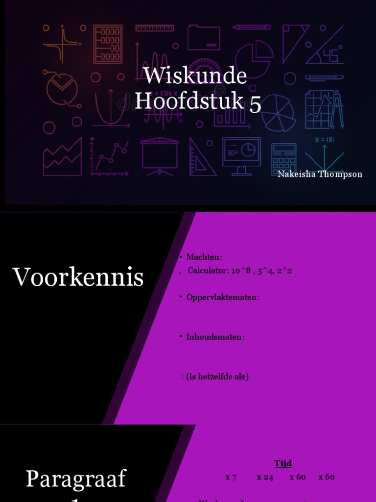 Wiskunde Hoofdstuk 5 | PDF