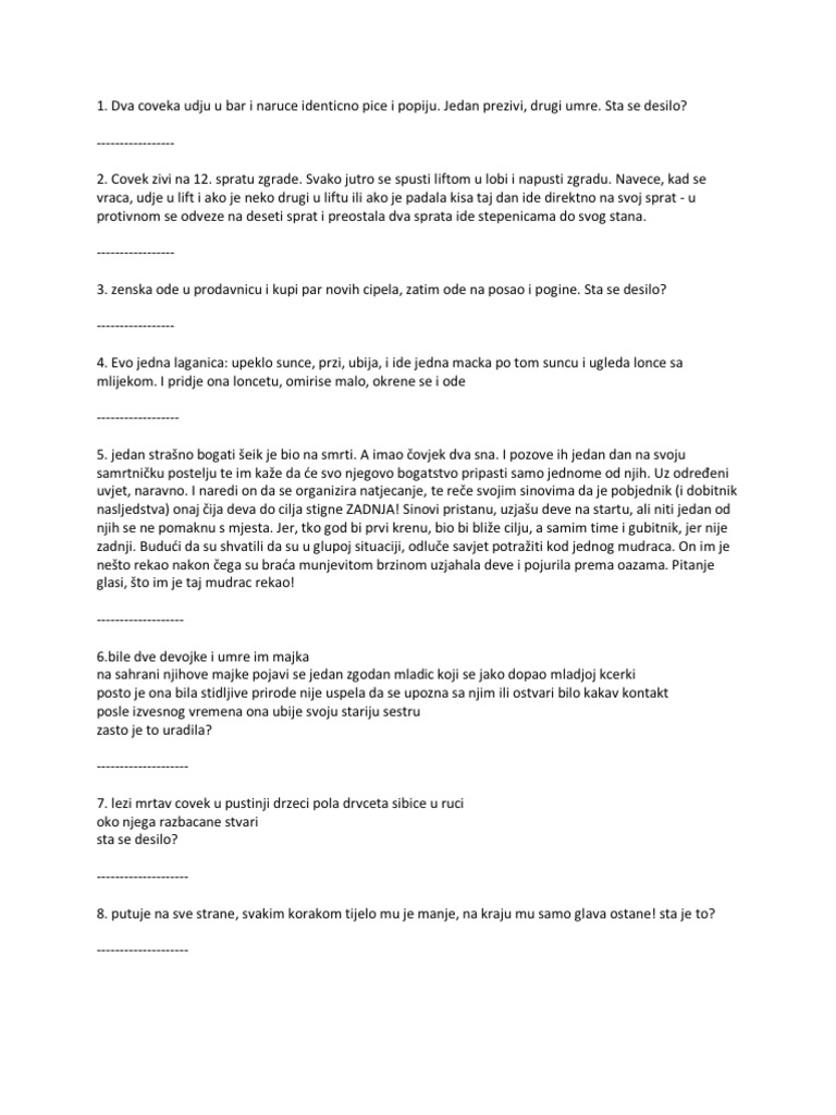 Logicka Pitanja | PDF