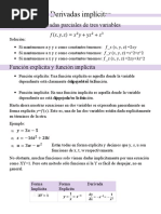 Funciones Explicitas e Implícitas | PDF | Derivado | Función (Matemáticas)