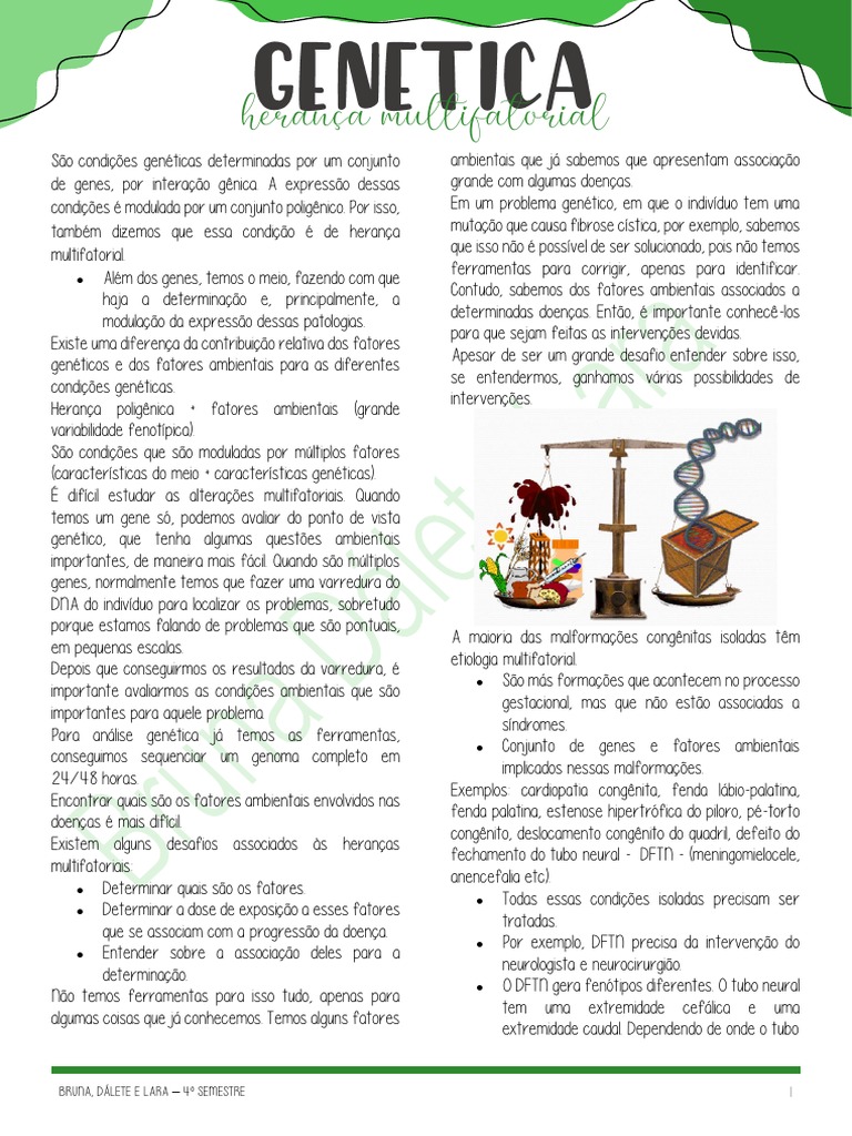 Aula 7 - Herança Multifatorial | PDF | Genética | Gêmeo