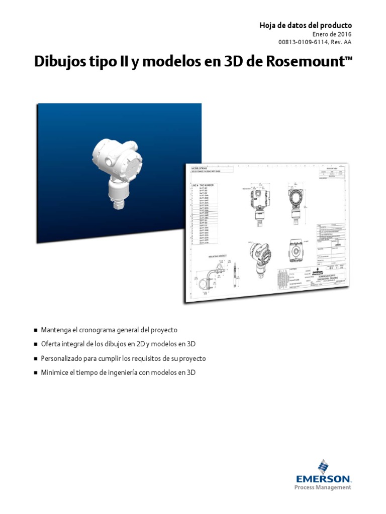 Dibujo Dibujos Tipo II y Modelos en 3d de Rosemount Es Es 80468 | PDF ...