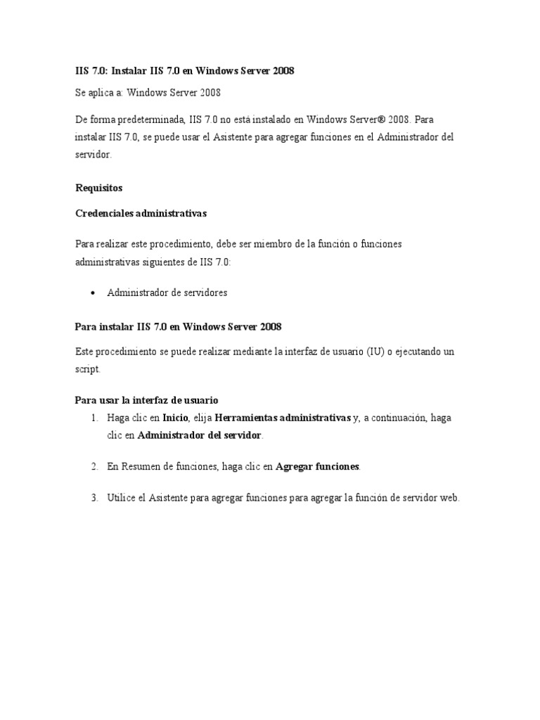 Iis Server 2008 | PDF