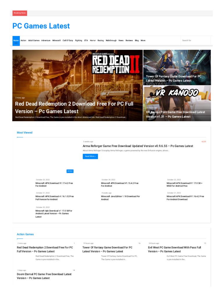 PC Games Latest | PDF | Minecraft | Android (Operating System)