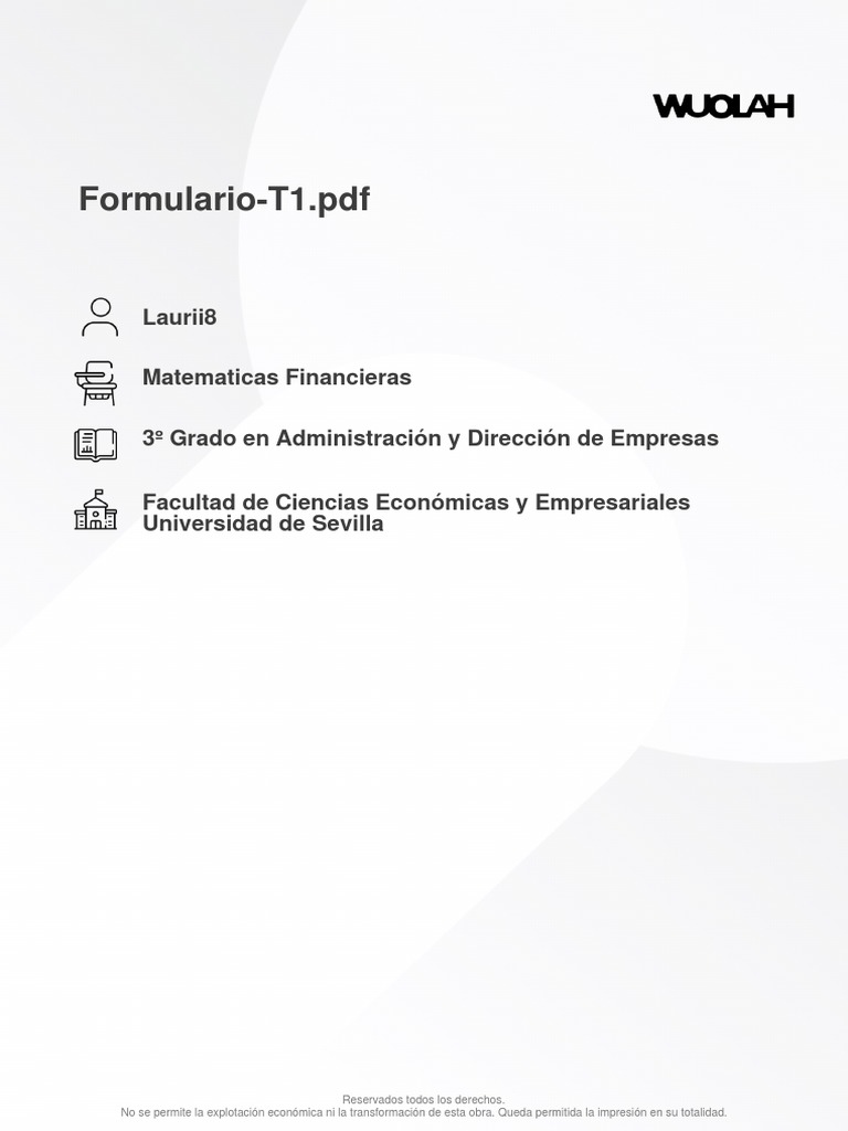 Wuolah Free Formulario T1 | PDF