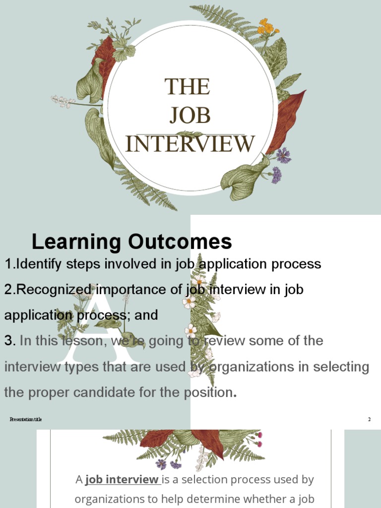 Job Interview Final Report | PDF