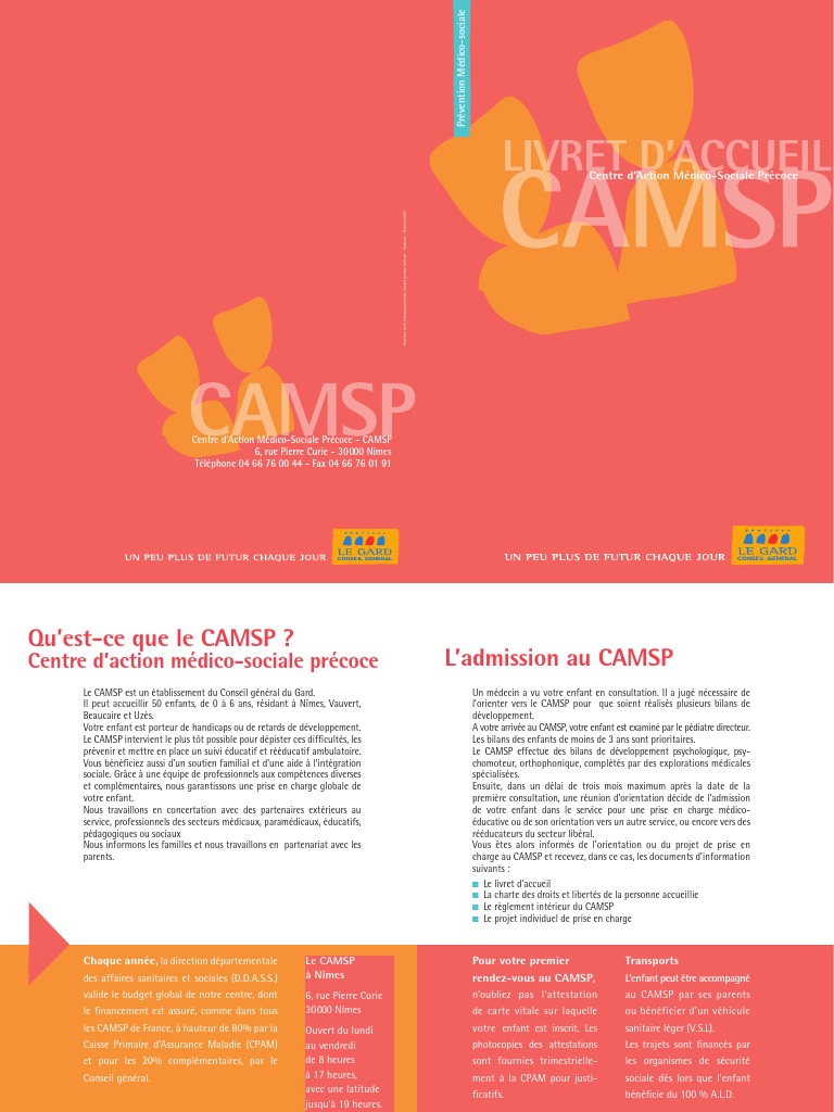 Livret Accueil Camsp | PDF