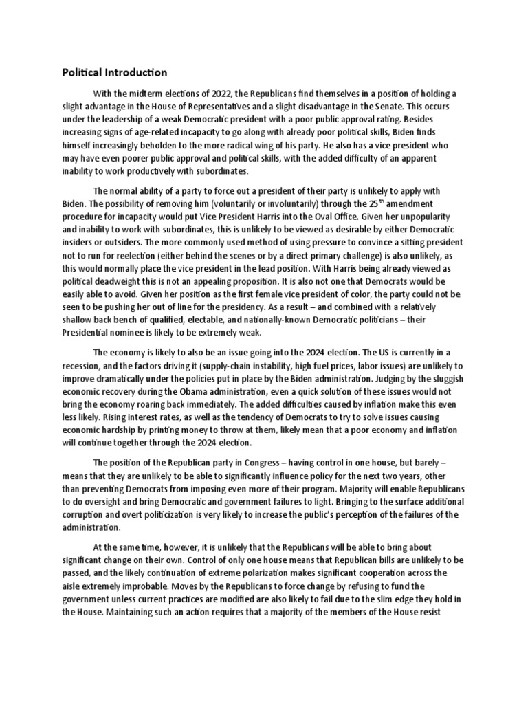 Political Introduction | PDF | Republican Party (United States ...