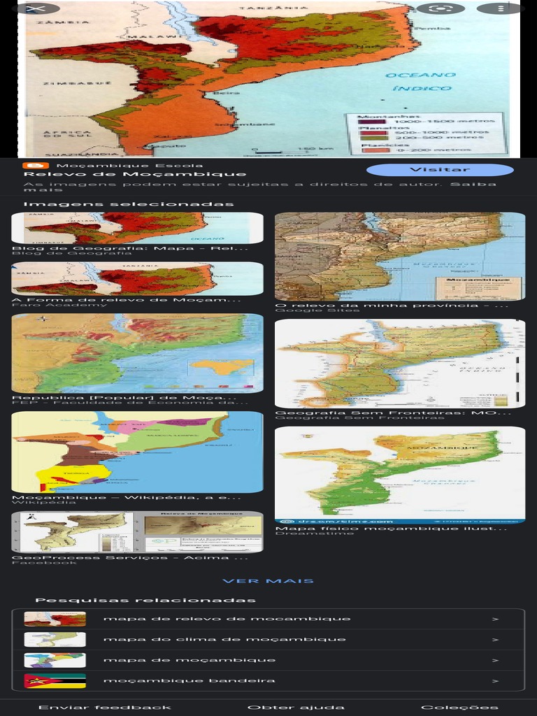 Mapa do Relevo de Moçambique | PDF