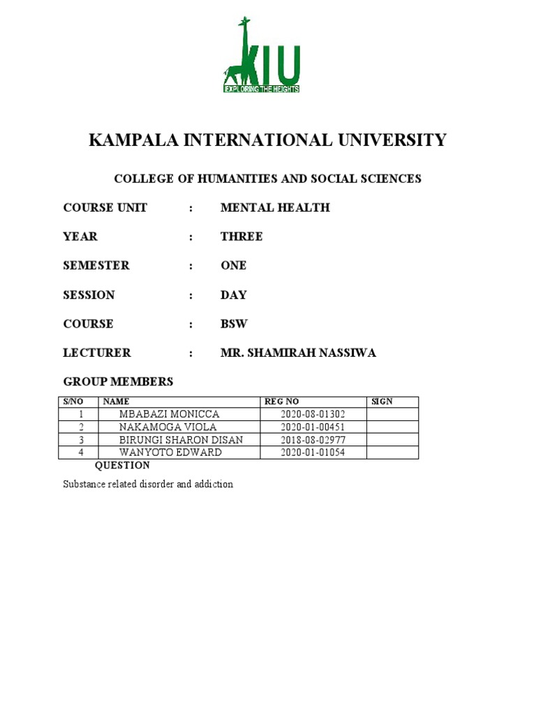 Substance Related Disorder | PDF | Substance Abuse | Substance Use Disorder