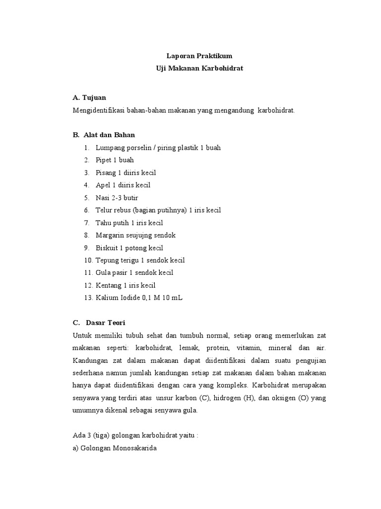 Laporan Karbo Pdf