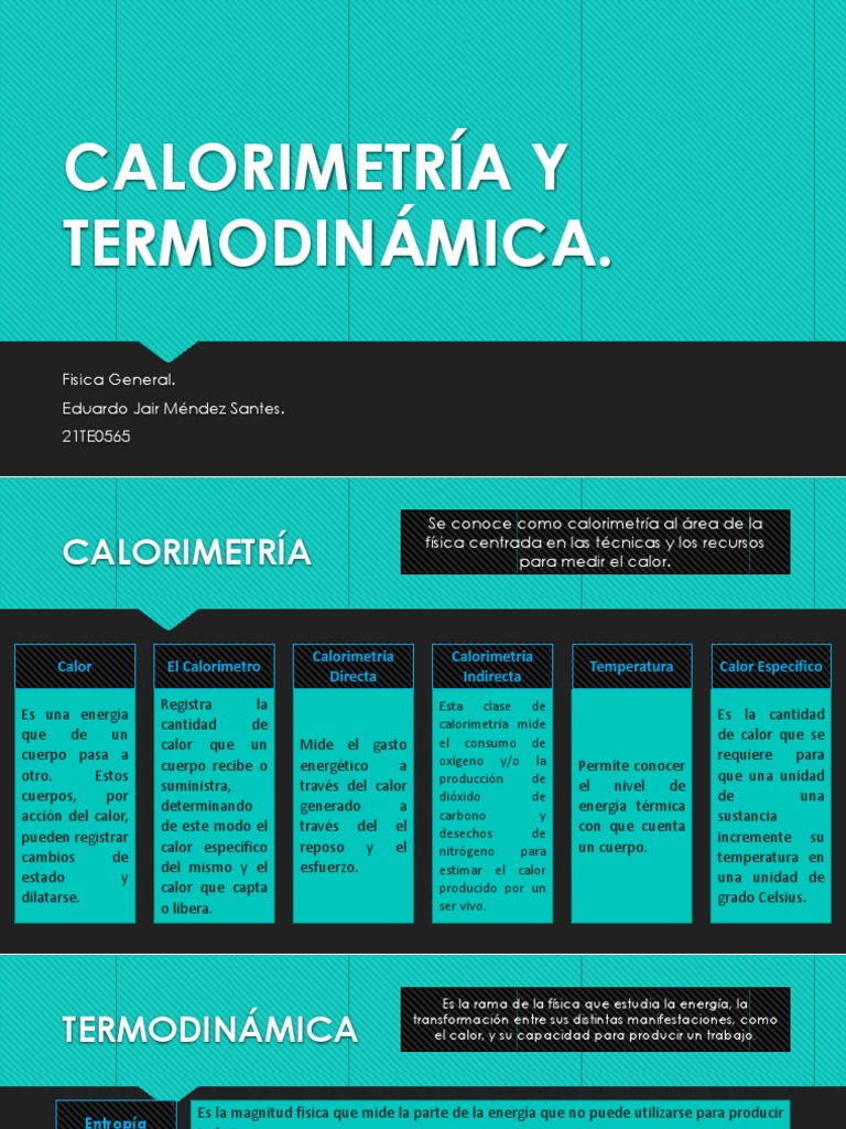 Calorimetría y Termodinámica en Física | PDF | Calor | Termodinámica