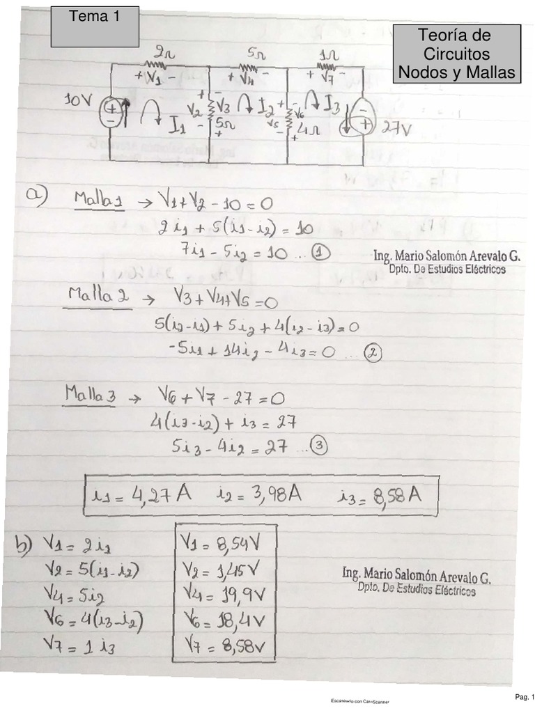 Ejercicios de Nodos y Mallas | PDF