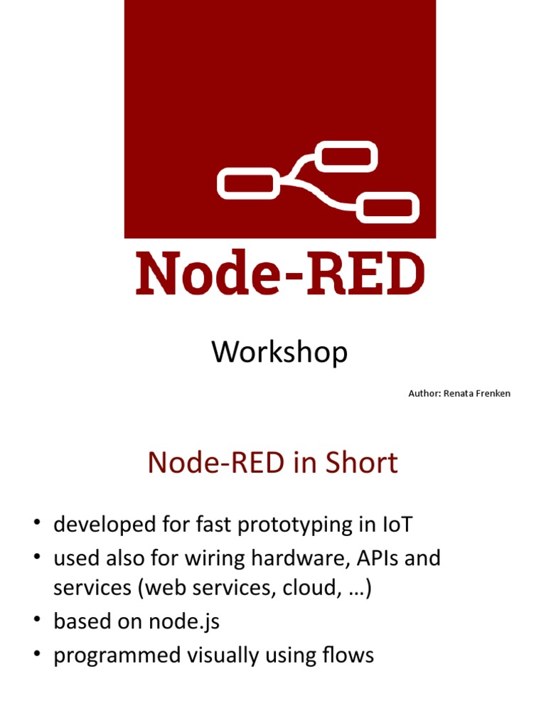 Node Red Workshop | PDF