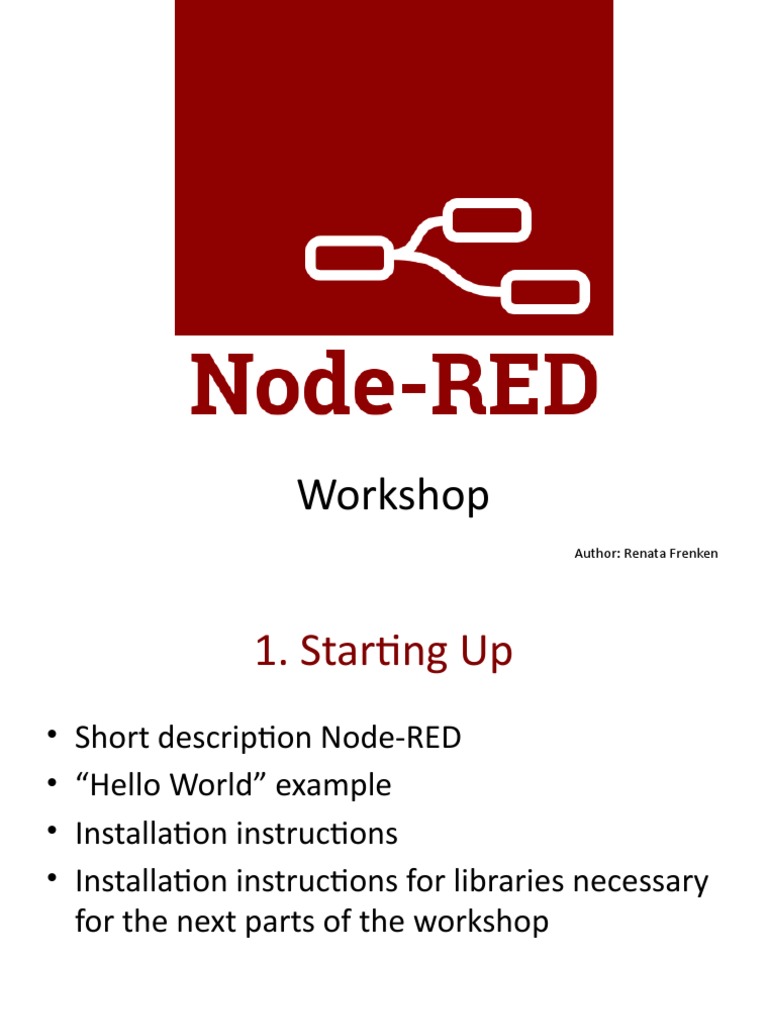 Node-RED Workshop Guide for IoT | PDF