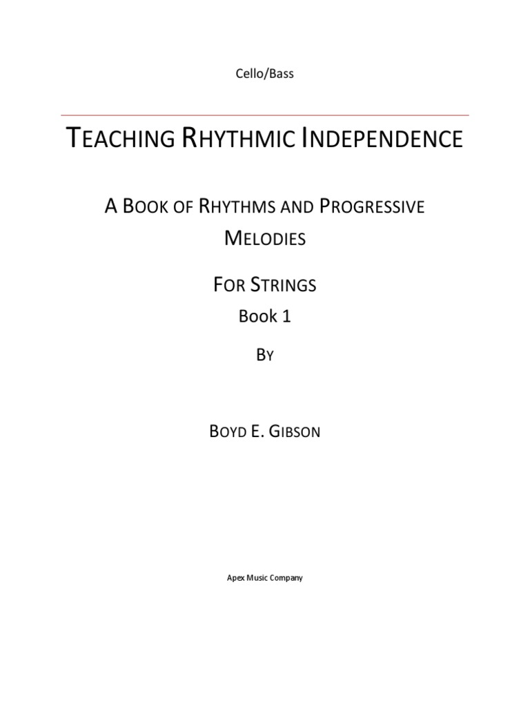 Rhythm Book Cello - Bass - Book Sample | PDF | Performing Arts | Musicology