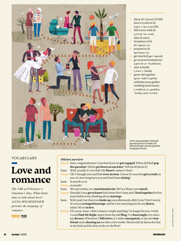 Love and Romance - Vocabulary Worksheet (E-Paper PDF | PDF | Intimate ...