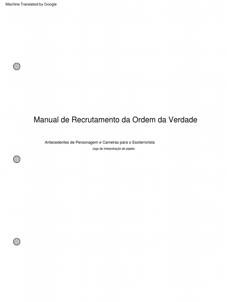 The Ordo Veritatis RecruitmentHandbook | PDF | Science | Polícia
