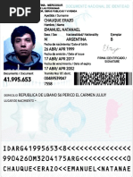 DNI Carlos Alberto Topa - Frente | PDF