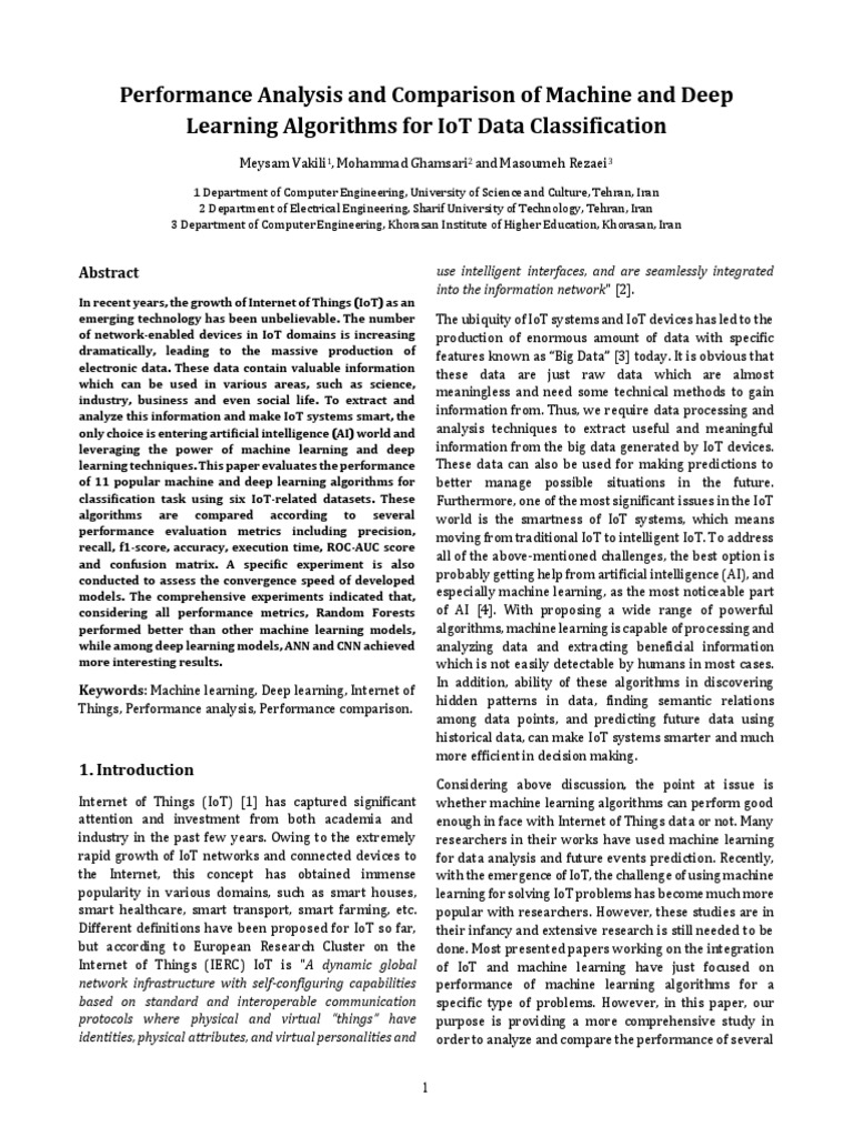 Performance Analysis and Comparison of Machine and Deep Learning ...
