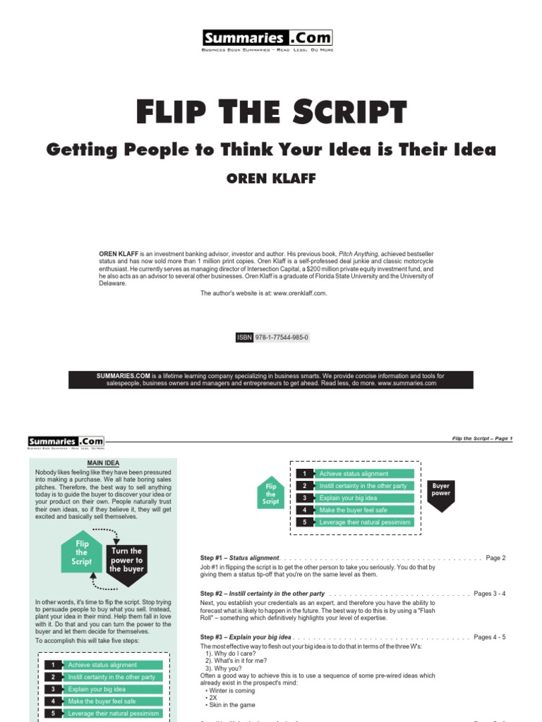 Flip The Script | PDF