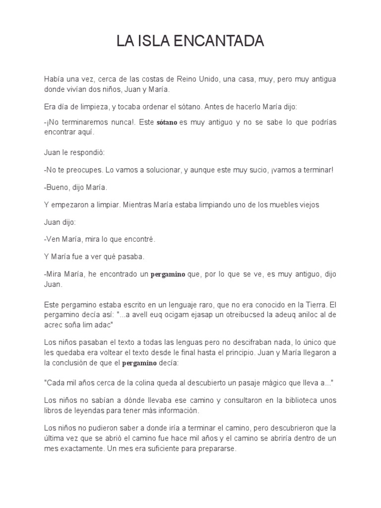 La Isla Encantada: Aventura Mágica | PDF