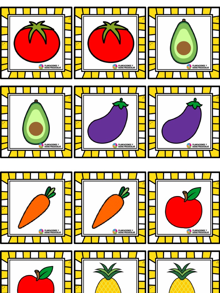14.memorama Frutas y Verduras | PDF