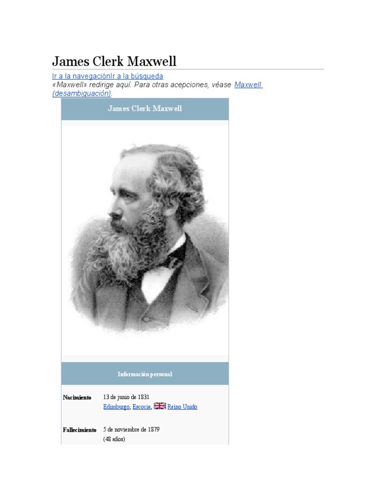 James Clerk Maxwell | PDF | James Clerk Maxwell | Física