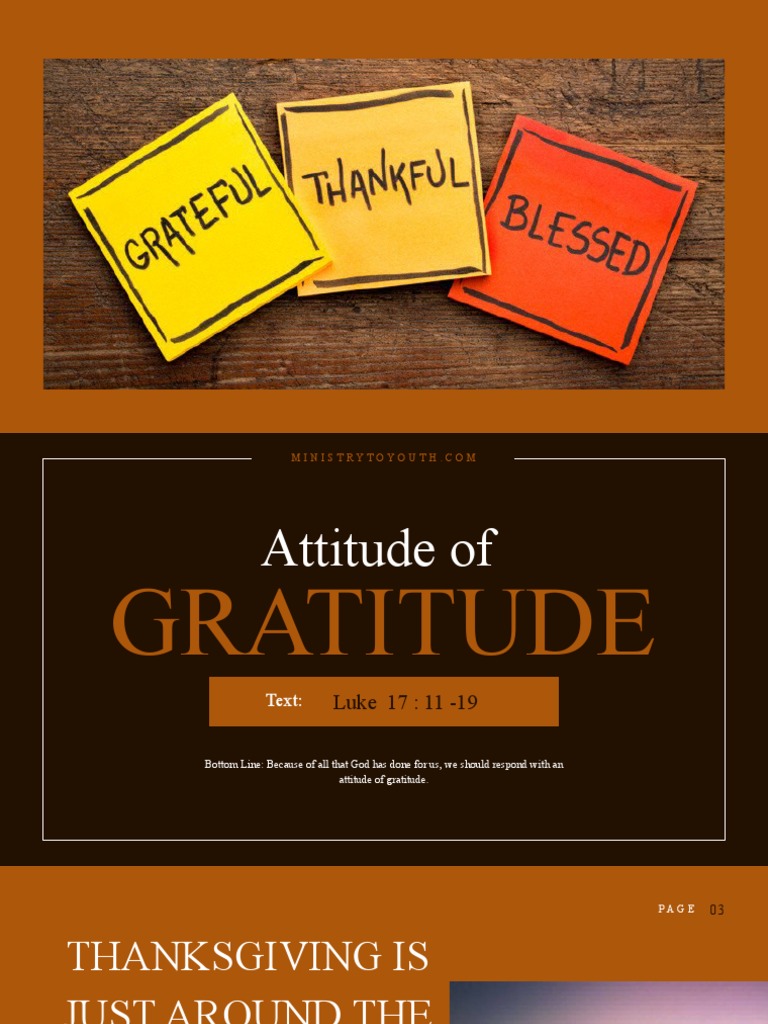 Attitude of Gratitude | Download Free PDF | Jesus | Gratitude