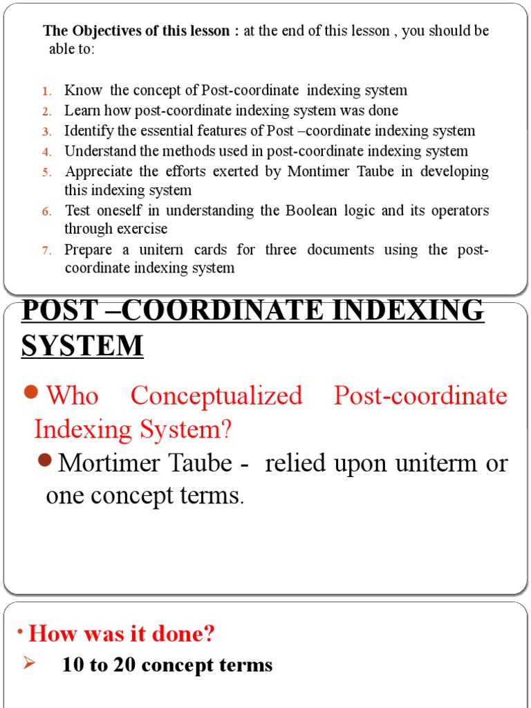 Post-Coordinate Indexing System | PDF | Cognitive Science | Cognition