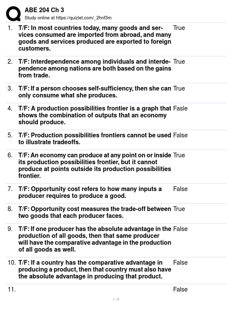 Economics CH 3 | PDF