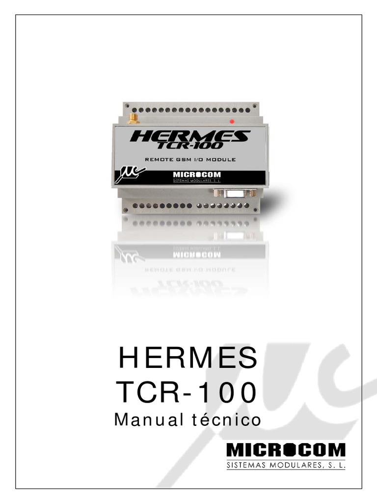 Manual TCR100 | PDF | Gsm | Red de computadoras