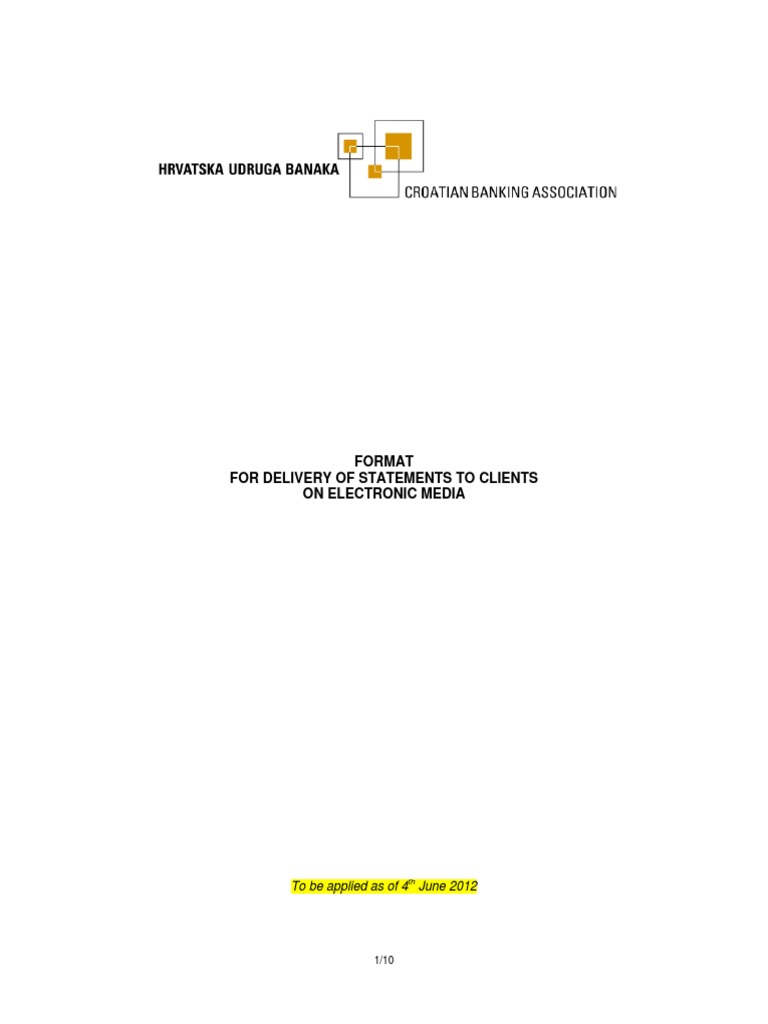 Format For Delivery of Statements To Clients | PDF