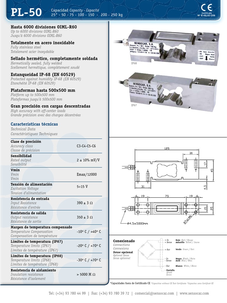 Technical Datasheet PL-50 | PDF