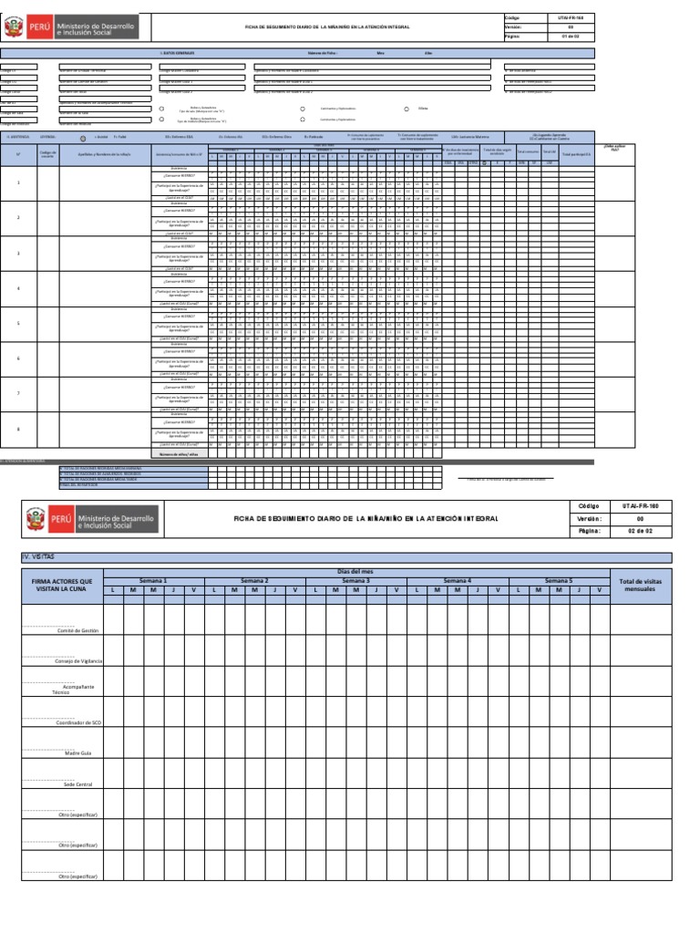 CFDC-FI-ET-SCD - M5 - S2 - Anexo 7 - Ficha de Seguimiento Diario | PDF | Ciencias de la Salud ...