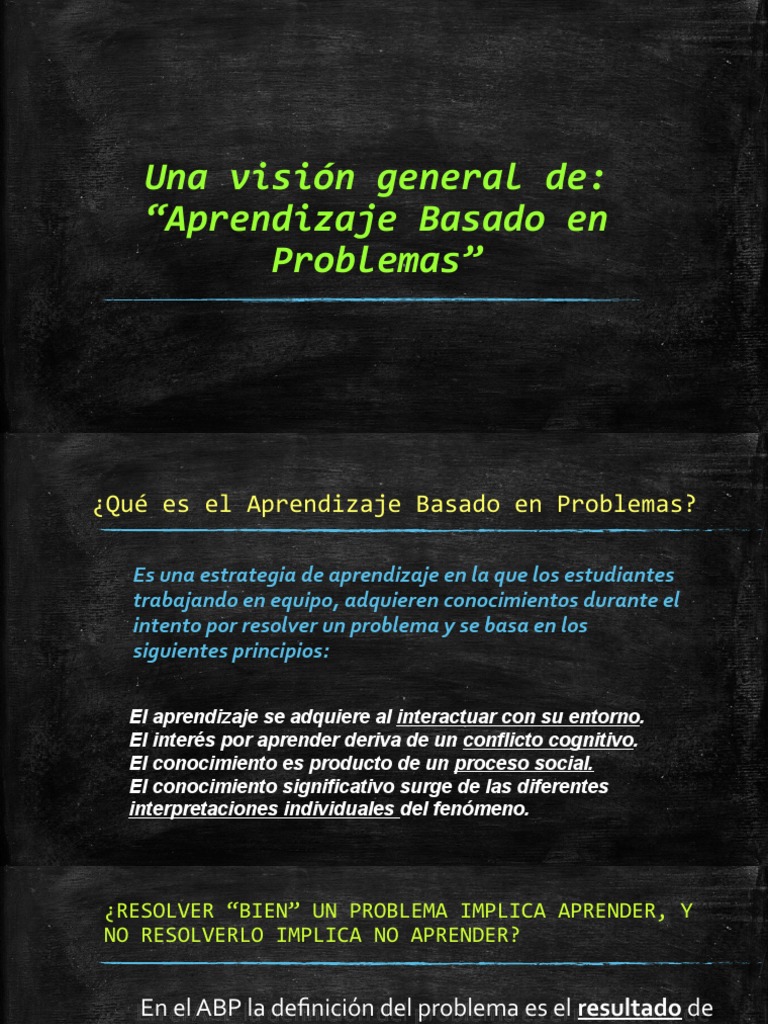 Aprendizaje Basado en Problemas | PDF | Aprendizaje | Ciencia cognitiva