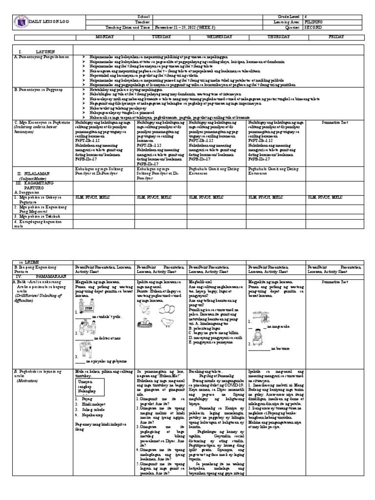 Filipino G4 Q2 W3 | PDF