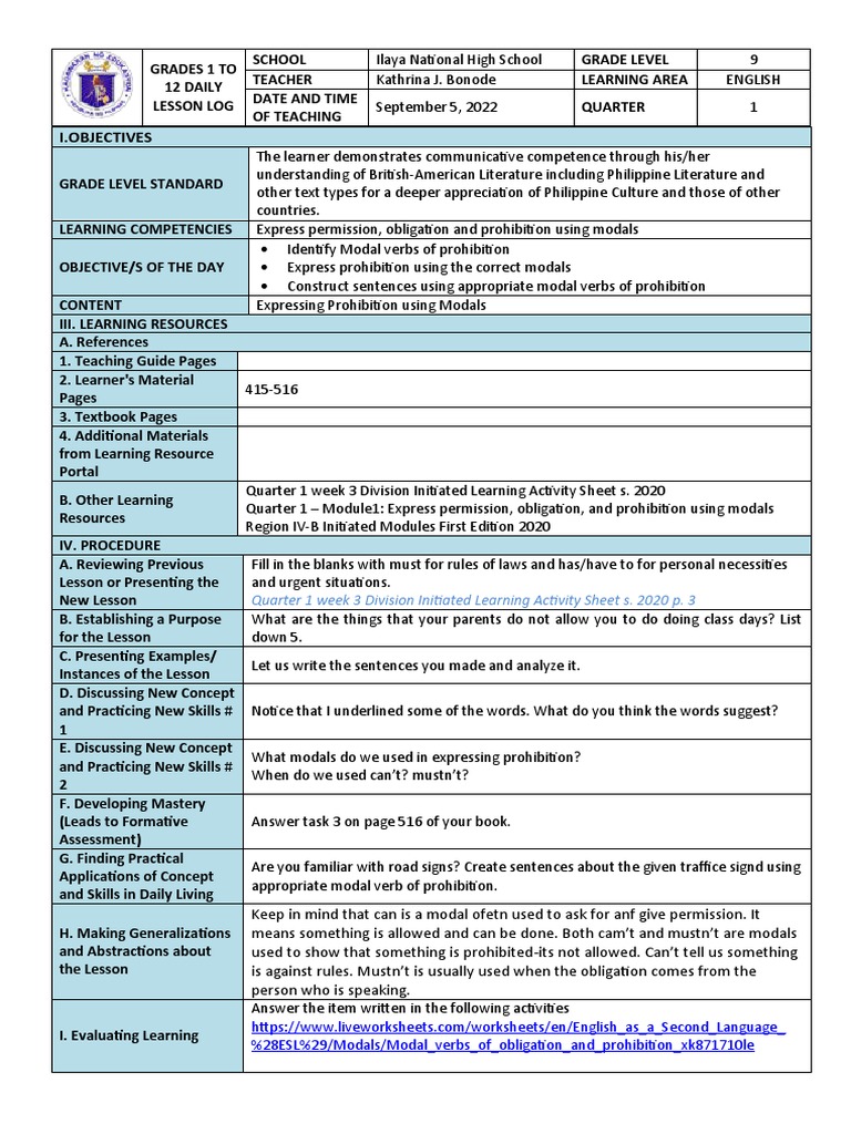 Quarter 1 Week 3 | PDF | Learning | Cognition
