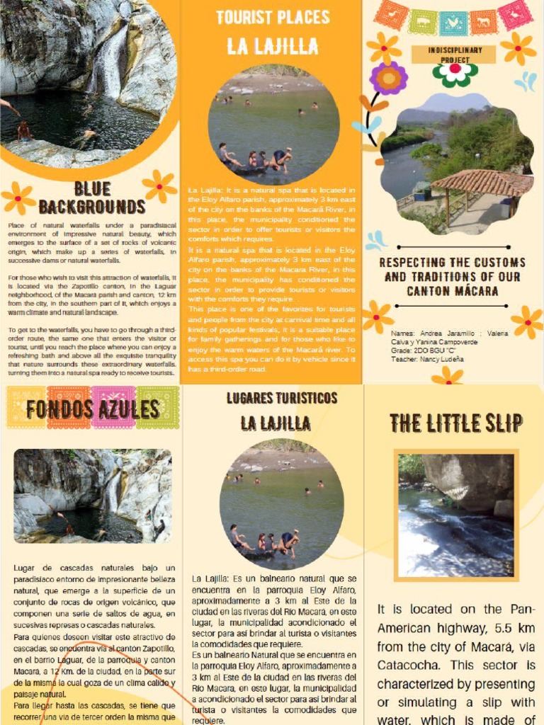 Folleto de Lugares Turisticos | PDF