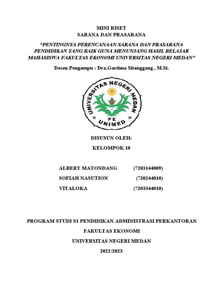 Kel 10 Mini Riset Sarana Dan Prasarana | PDF