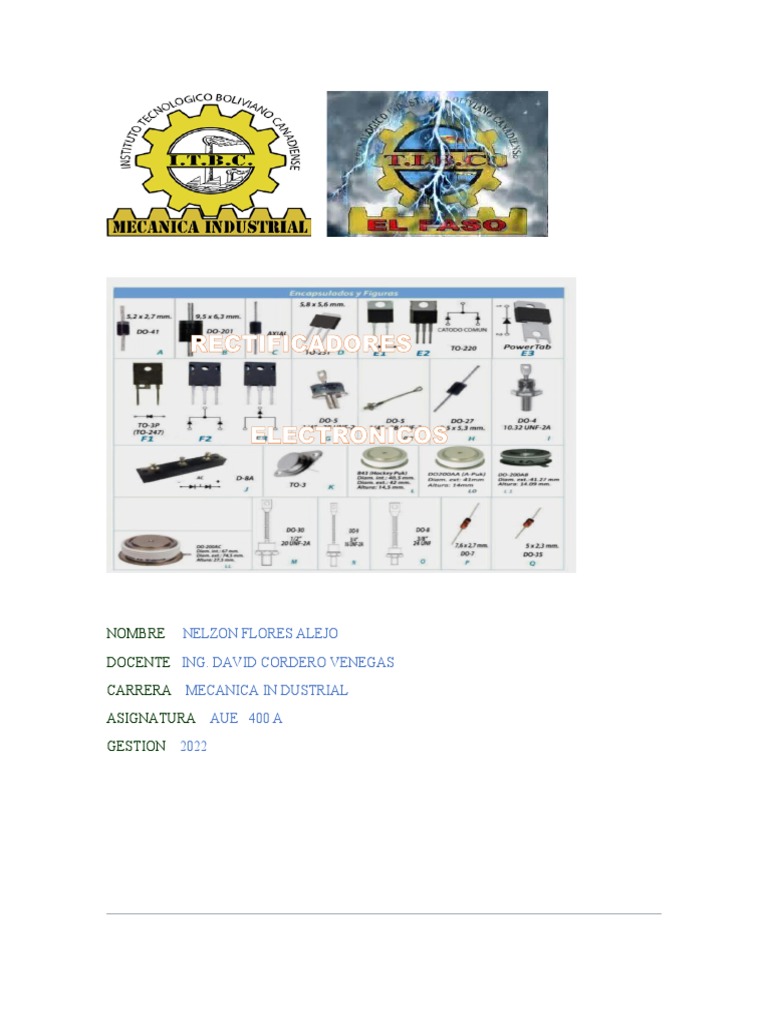 Trabajom de Aue 400a | PDF | Rectificador | Diodo