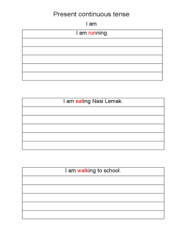 Simple Present Tenses - Year 3 Exercise | PDF