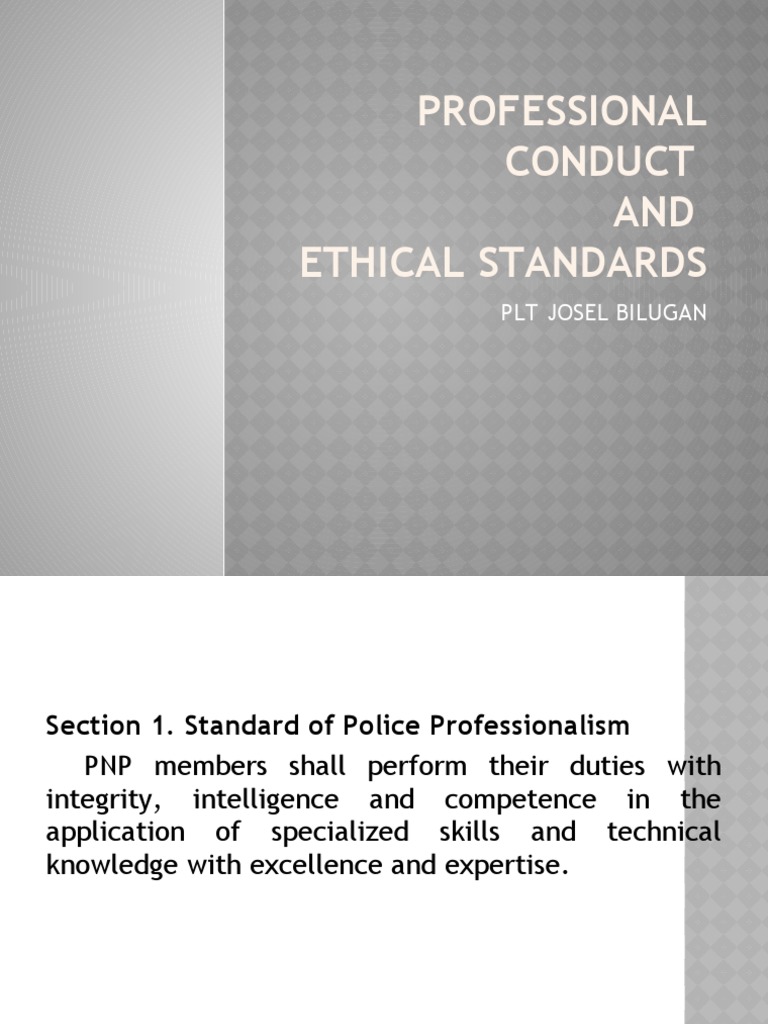 Police Professional Conduct Standards | PDF | Police | Confidentiality