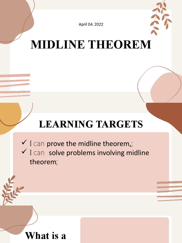 Understanding the Midline Theorem | PDF | Triangle | Mathematics