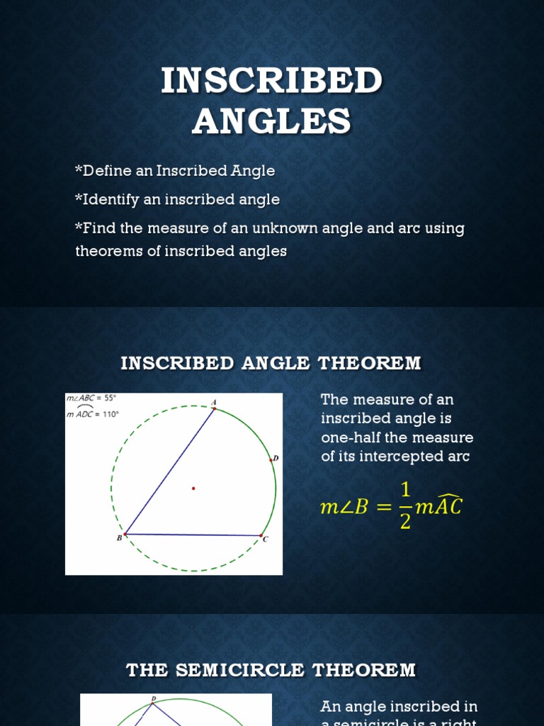 Inscribed Angles | PDF