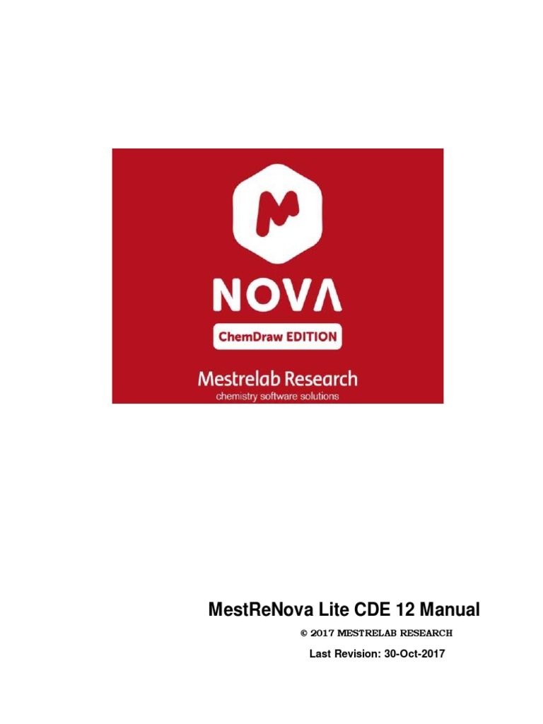 MestReNova-Lite CDE - Manual | PDF | Cursor (User Interface) | Operating System