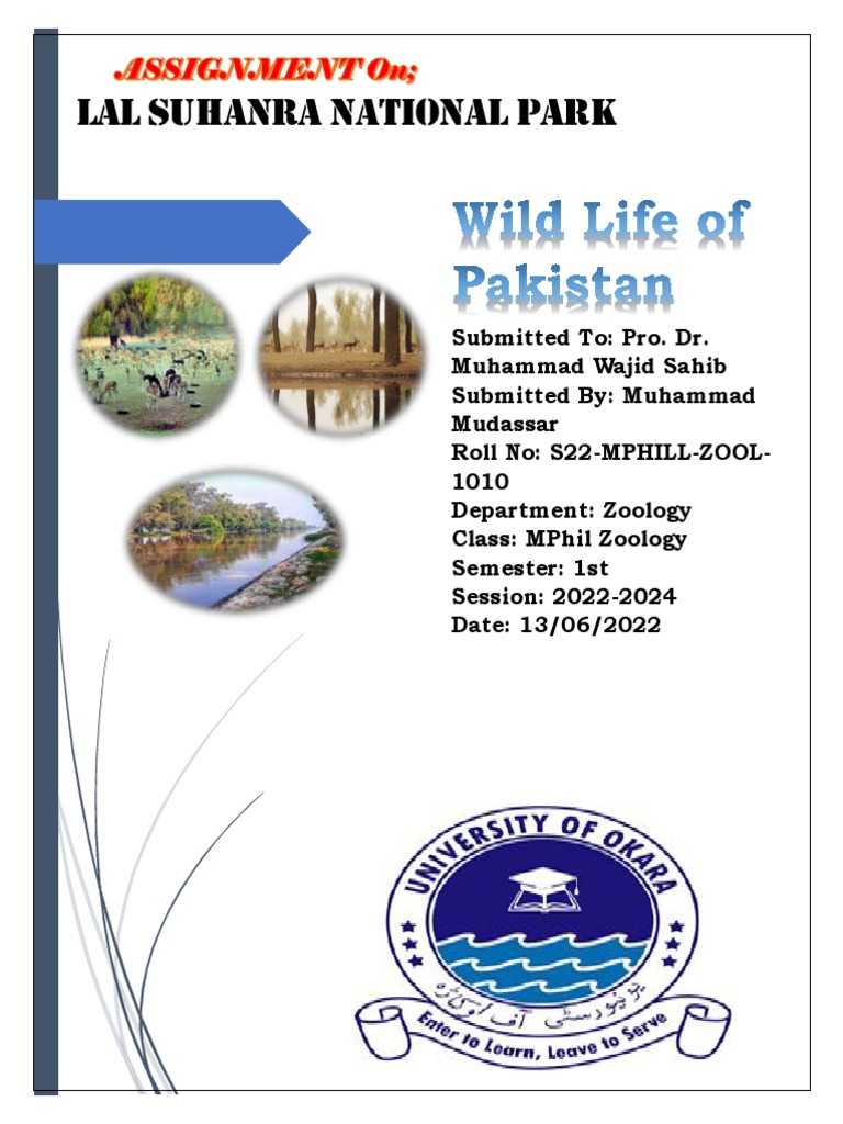 ASSIGNMENT On lAL SOHANA NATIONAL PARK | PDF